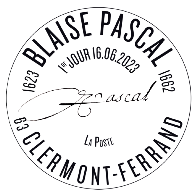Elsa Catelin dédicace à Clermont-Ferrand le timbre "Blaise Pascal ...