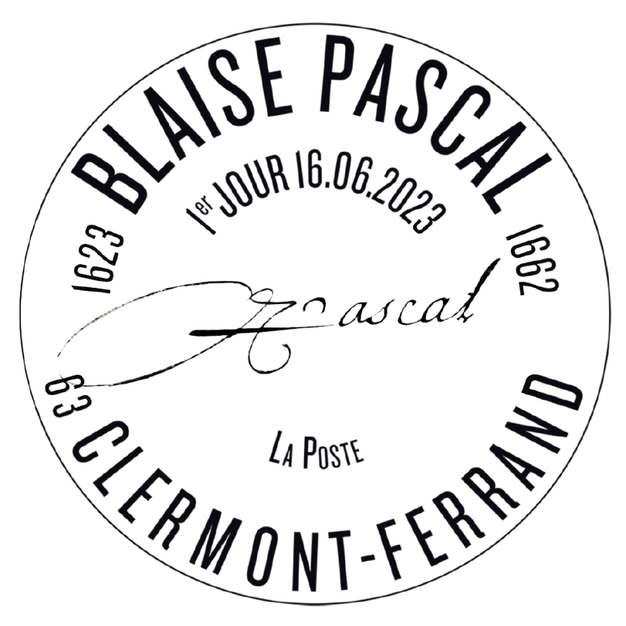 Elsa Catelin dédicace à Clermont-Ferrand le timbre "Blaise Pascal ...
